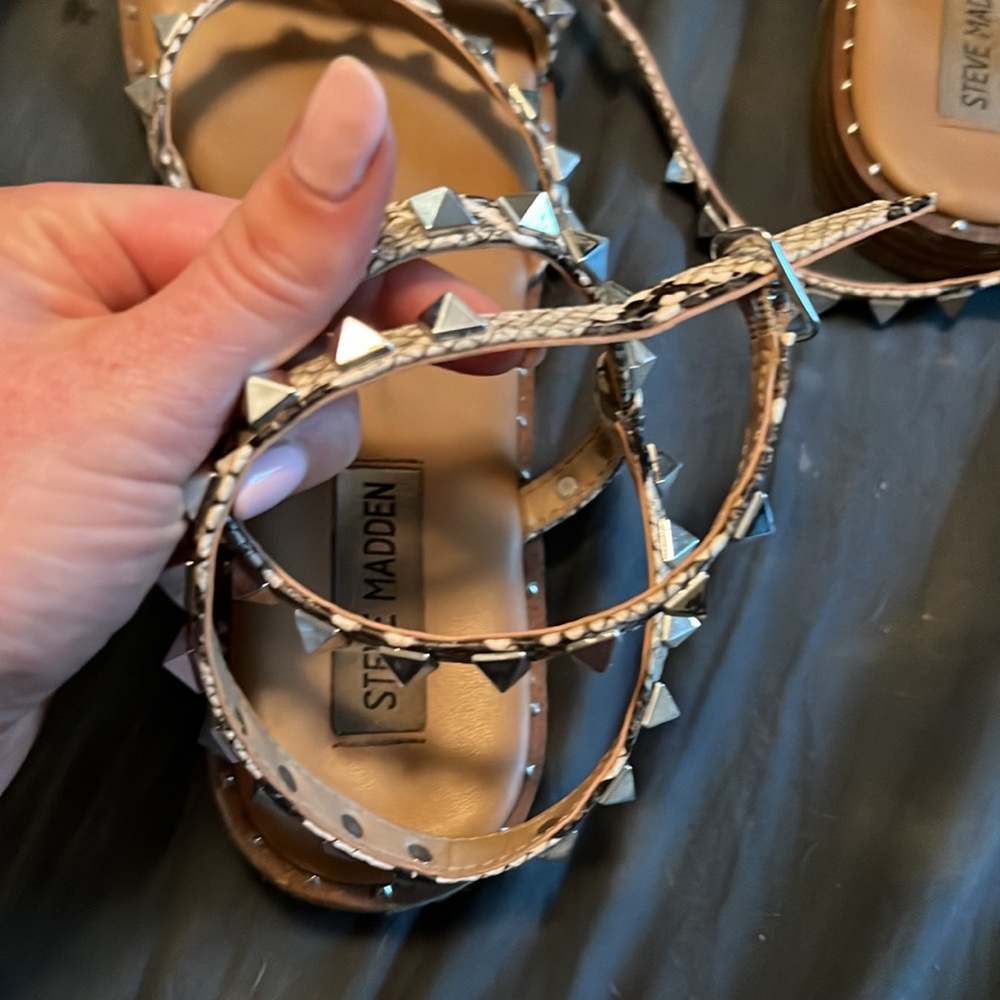 Steve Madden Strappy Stud Sandals - Gem